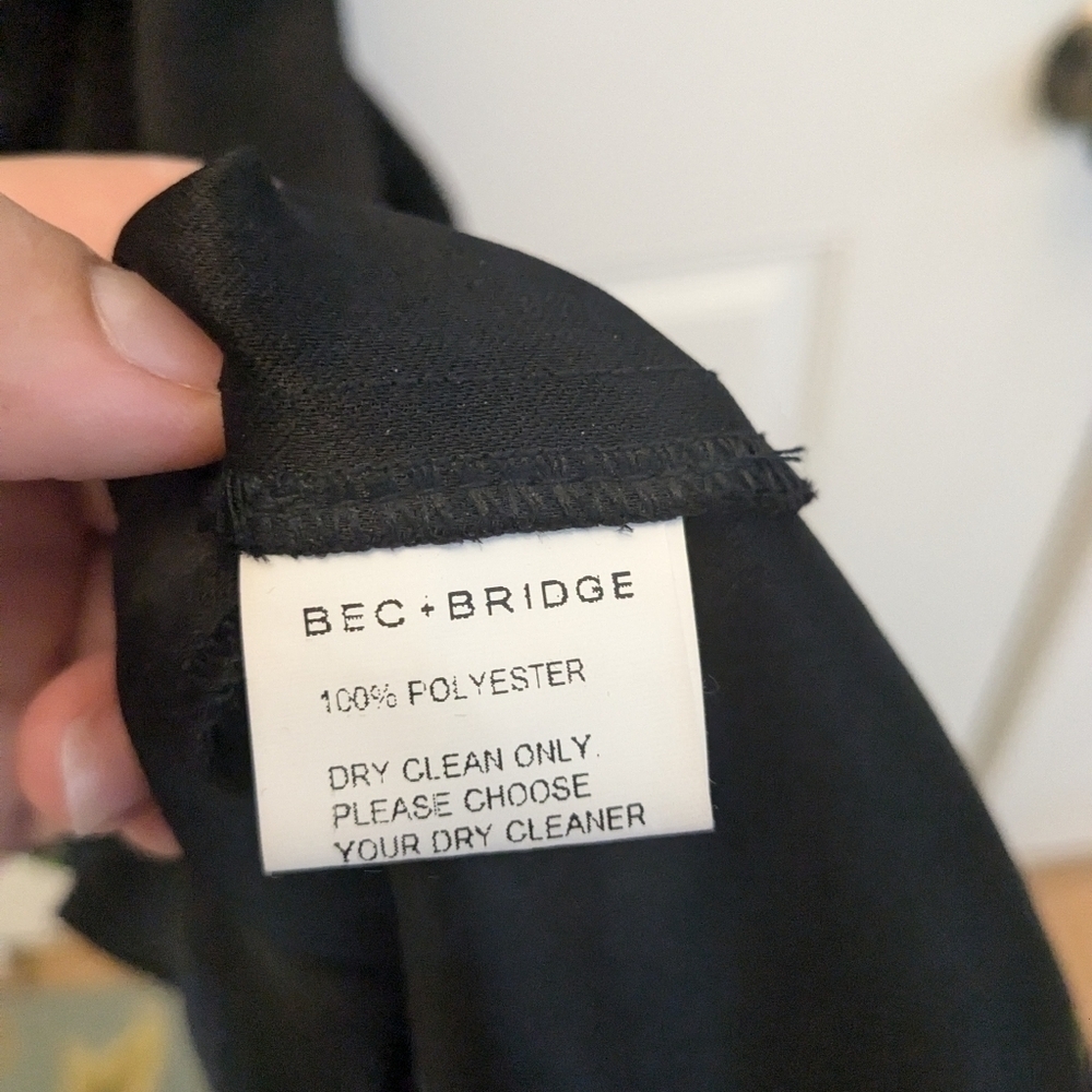 Bec & Bridge | Dresses | Bec Bridge Asymmetrical Neckline Long Black ...